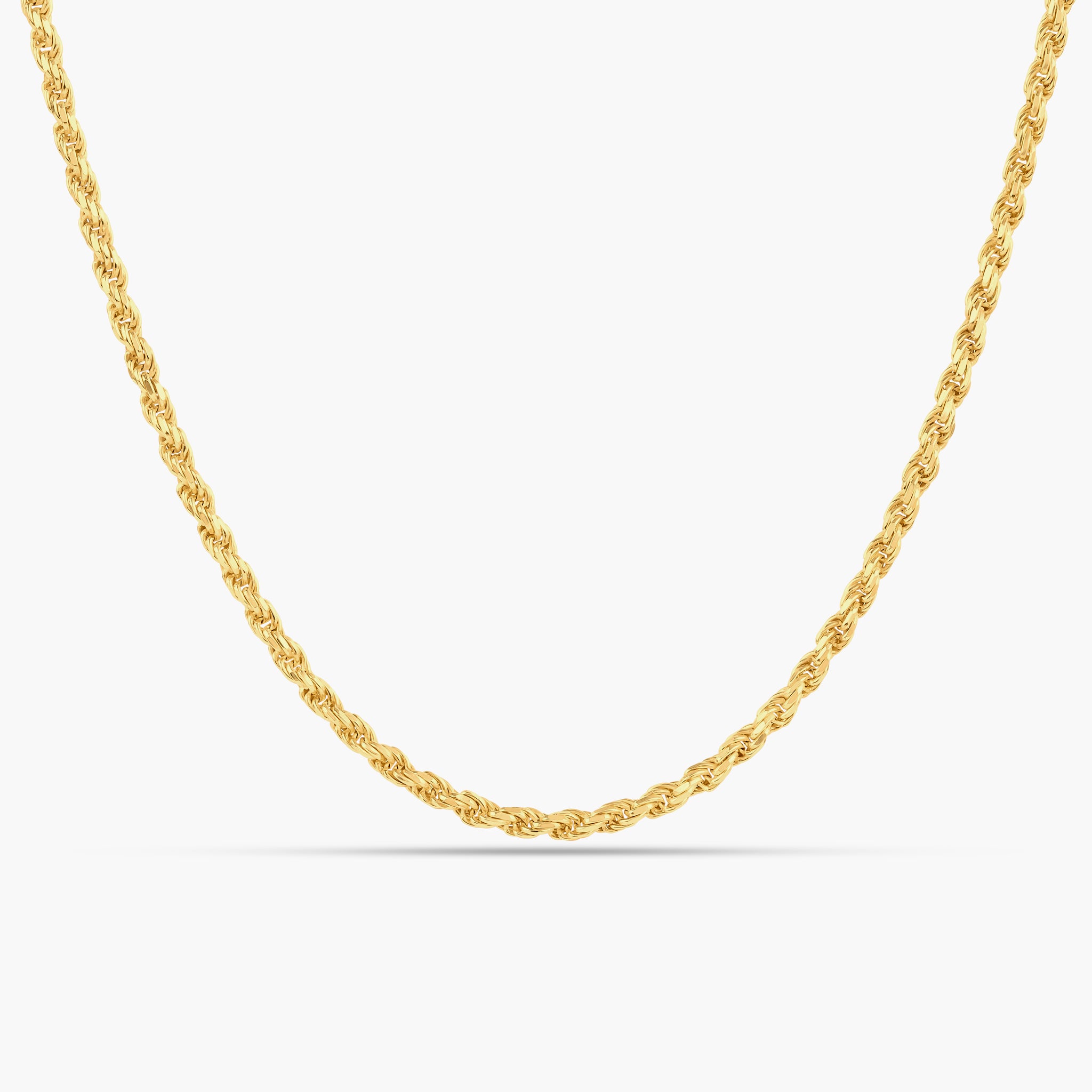 Mens Gold Vermeil Rope Chain | Restivo Jewelers MENS CLASSIC ROPE CHAIN ...